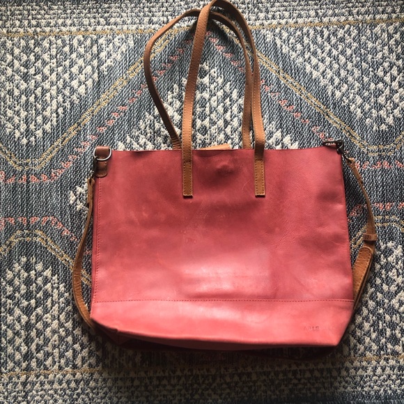 Able | Bags | Able Brick Red Crossbody Crossbody Abrera Leather Handles ...